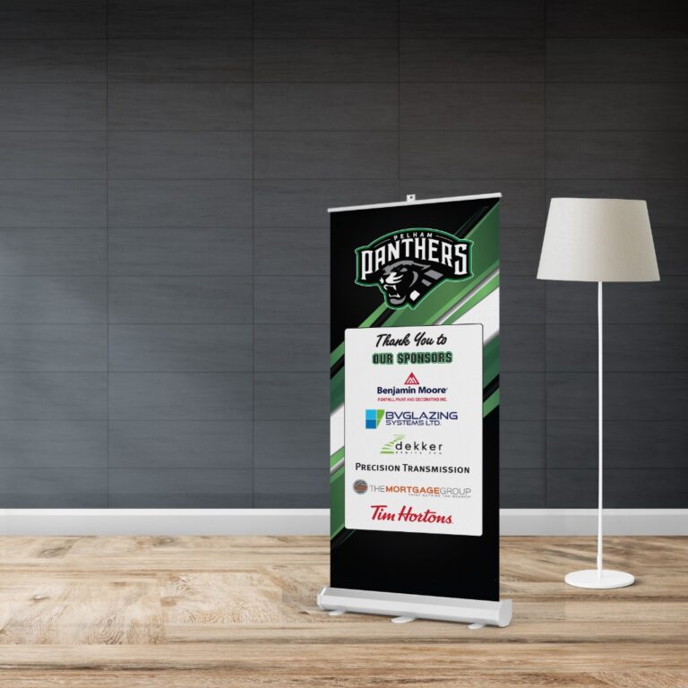Standard Rollup Stand 33.5" x 79" (Printed) | Muiz Graphics Inc.